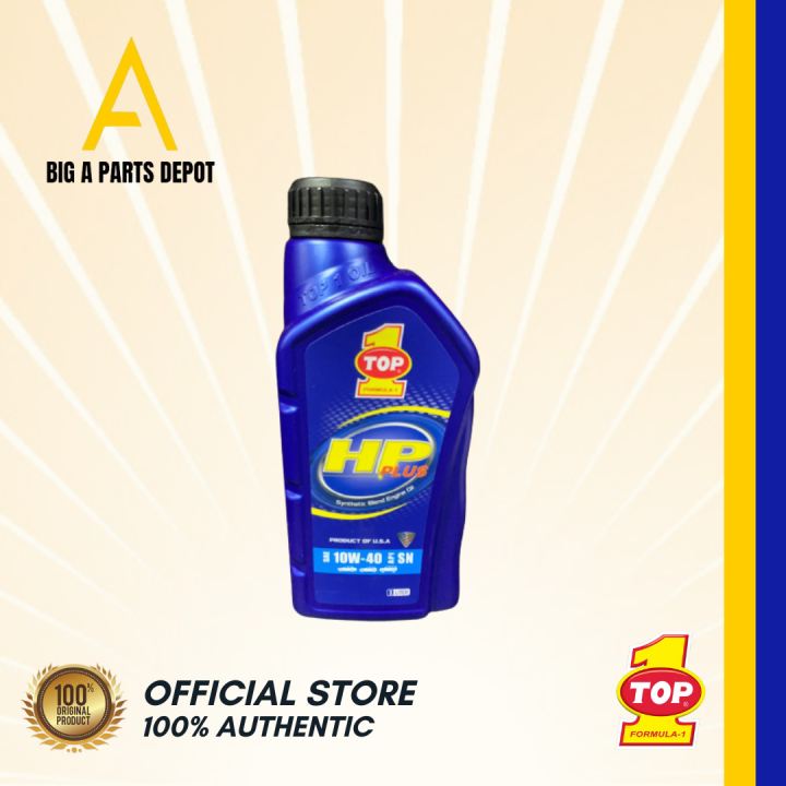 Top 1 - Synthetic HP PLUS Motor Oil SAE 10w-40 API-SN 1 Liter New Packing | Lazada PH