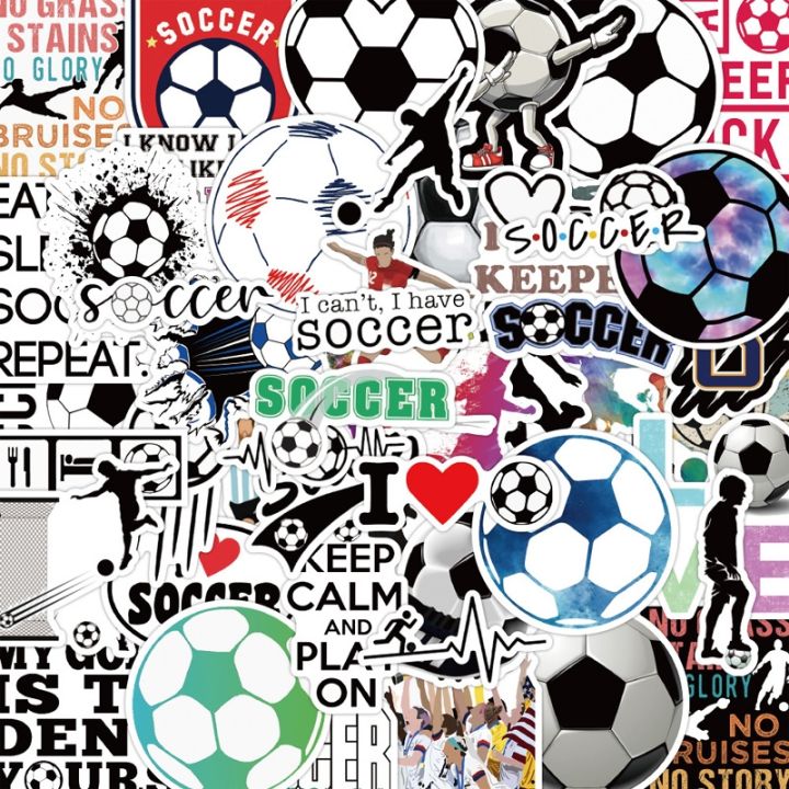 50 Pcs/Set Football Soccer Graffiti Stickers for Laptop Phone Luggage ...