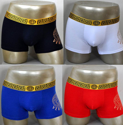 Ver sace Golden Garter Plain Color Cotton Boxer Briefs Boxers | Lazada PH