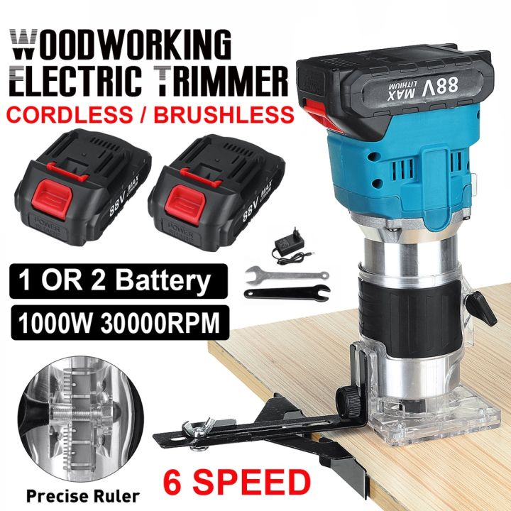 88V 30000RPM 6 Speeds Electric Trimmer Brushless Cordless Rechargeable ...