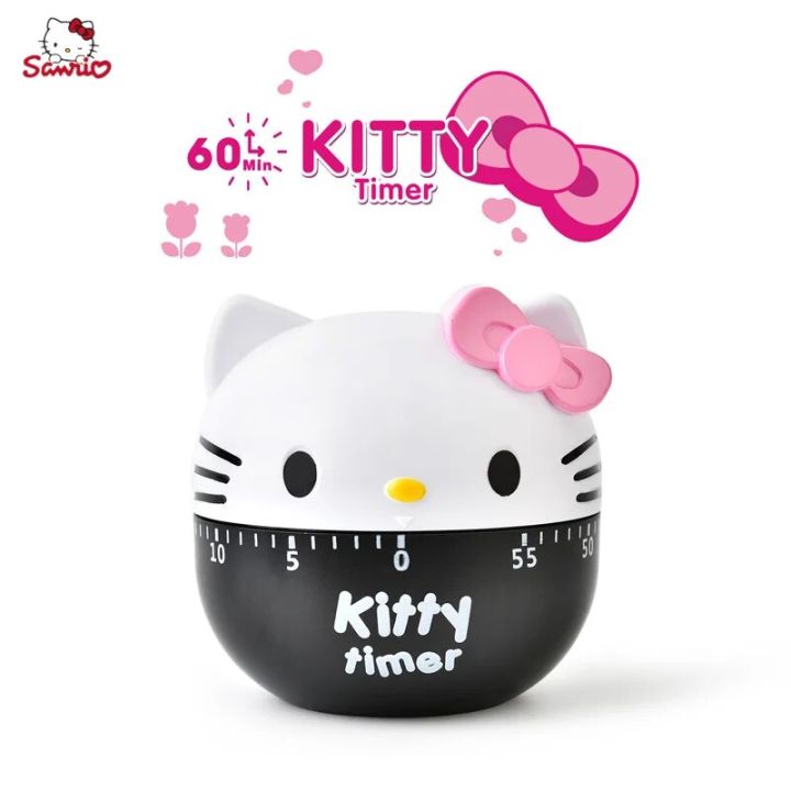 Kawaii Hello Kittys Anime Peripheral Kitchen Series Cartoon Cute Timer ...