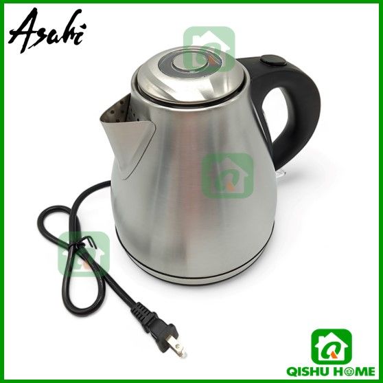 Asahi 1.2L Electric Kettle Stainless Steel with Black Color EK-122 ...