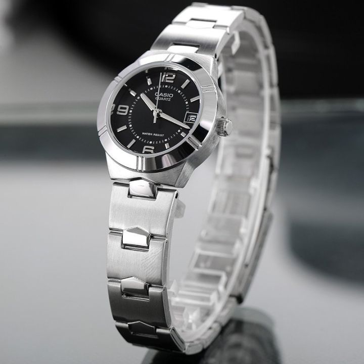 Casio รุ่น LTP-1241D-1A นาฬิกาผู้หญิง สายสแตนเลส หน้าปัดดำ - ของแท้ 100 ...