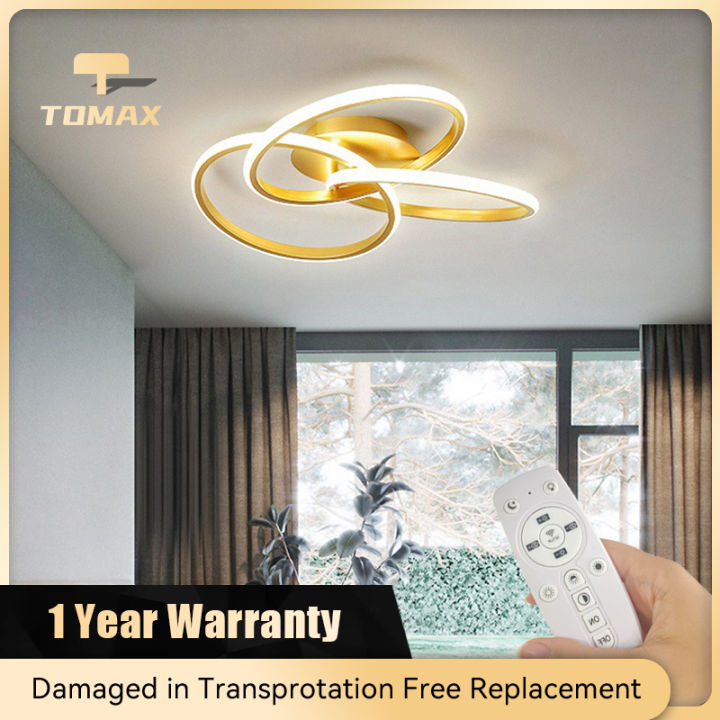 [Remote Dimming] TOMAX 42/52CM 3Rings Ceiling Lamp Modern Chandelier ...