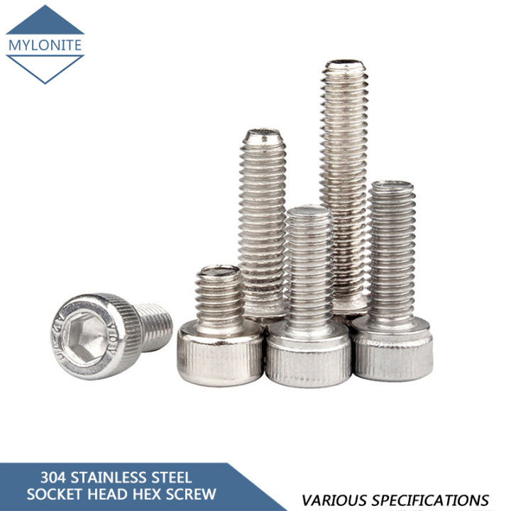 M3 M4 M5 Stainless Steel 304 Hex Hexagon Socket Head Bolt Screws Bolts ...