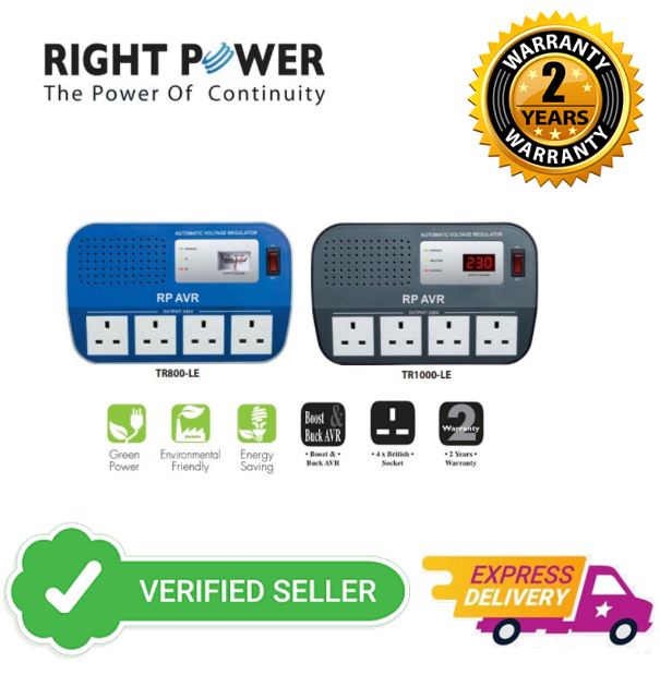 Right Power AVR 800VA TR800LE TR800-LE TR-800LE TR-800-LE / 1000VA ...