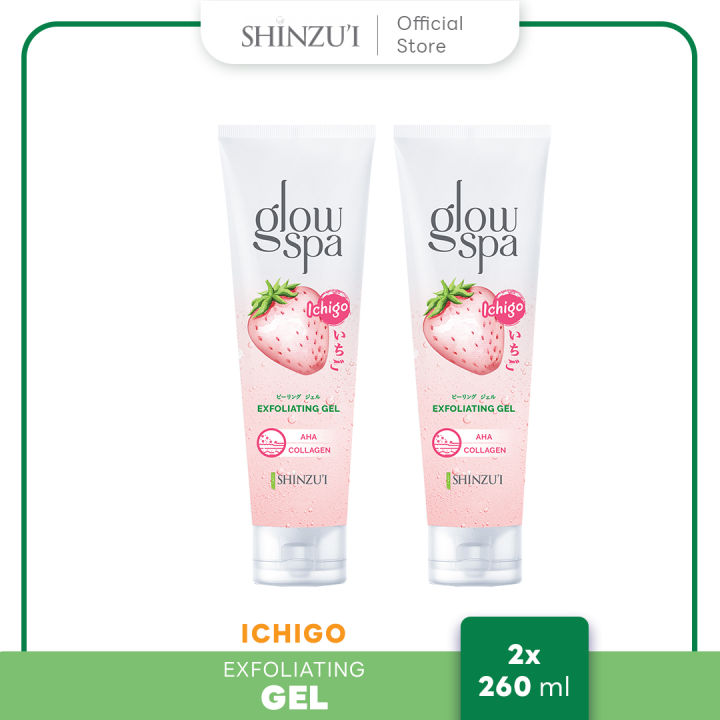 Shinzui Glow Spa Exfoliating Gel Ichigo 260ml isi 2pcs | Lazada Indonesia