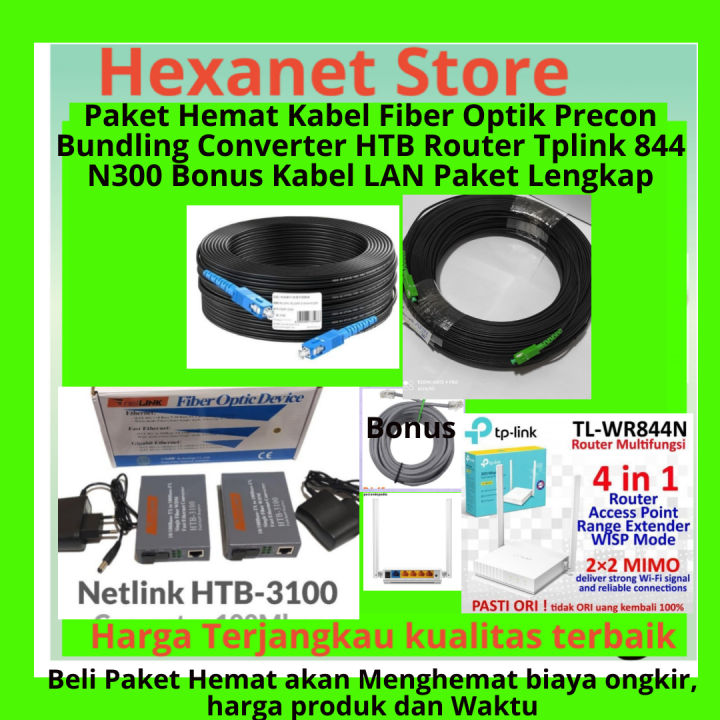 Kabel Fiber Optik Dropcore FTTH Kabel FO Precon 250 meter Bundling ...