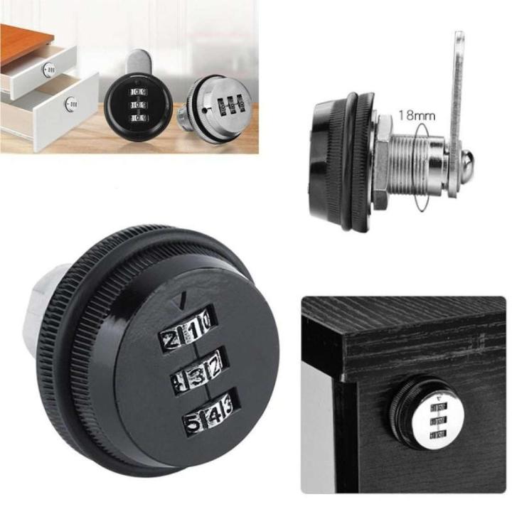 Combination Cam Lock 20mm / 30mm 3 Digit Number Security Locks Cupboard ...