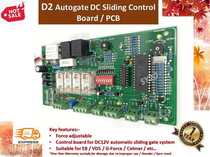D2 Autogate DC Sliding Control Panel / Board | Lazada