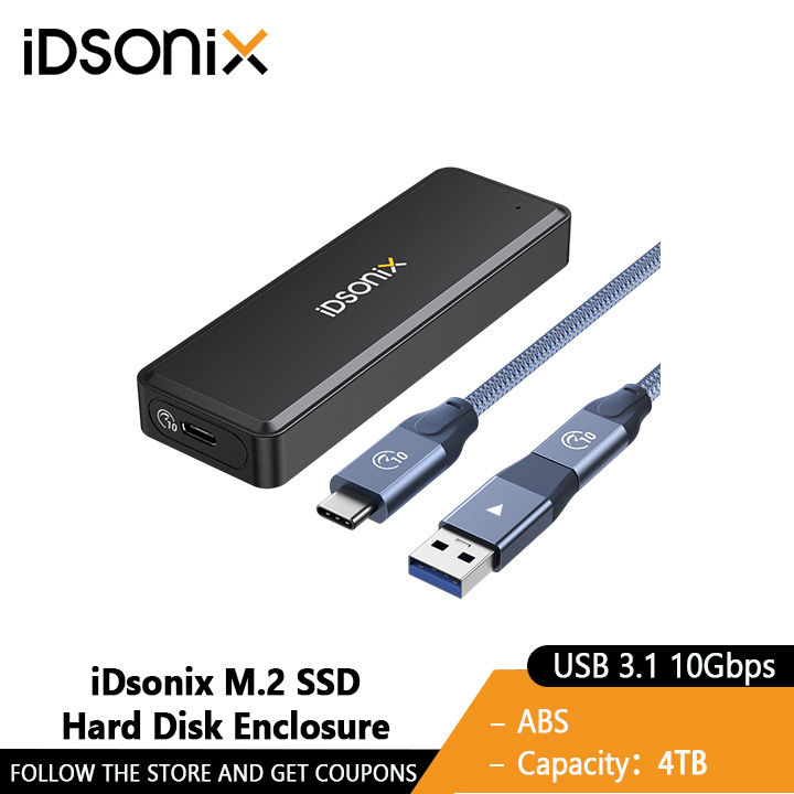 iDsonix Nvme Case Usb c M2 SSD Enclosure NVMe 10Gbps PCIe SSD Box For M ...