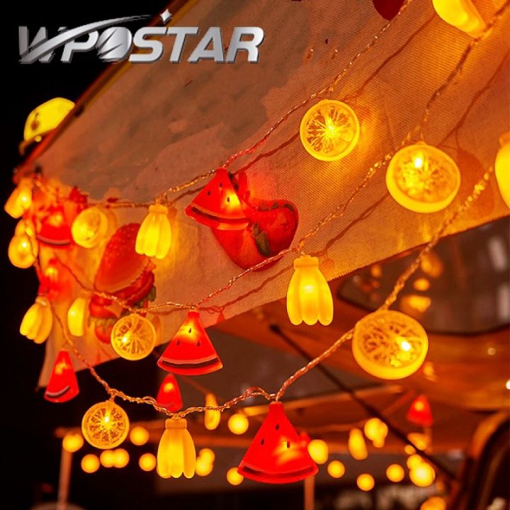 10LEDS Fruit Fairy Light Battery Operated Lemon Watermelon Banana ...