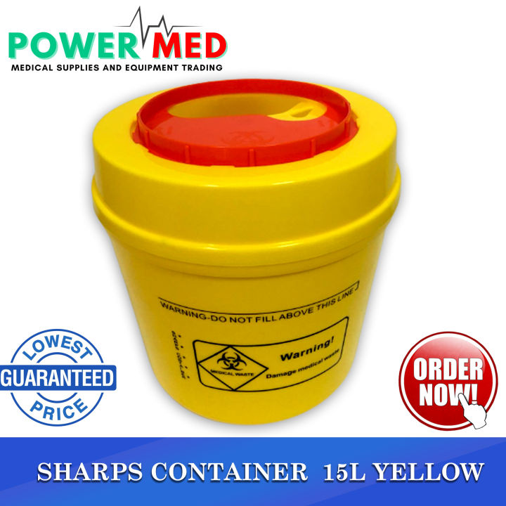 SHARPS CONTAINER 15L YELLOW PER PIECE | Lazada PH