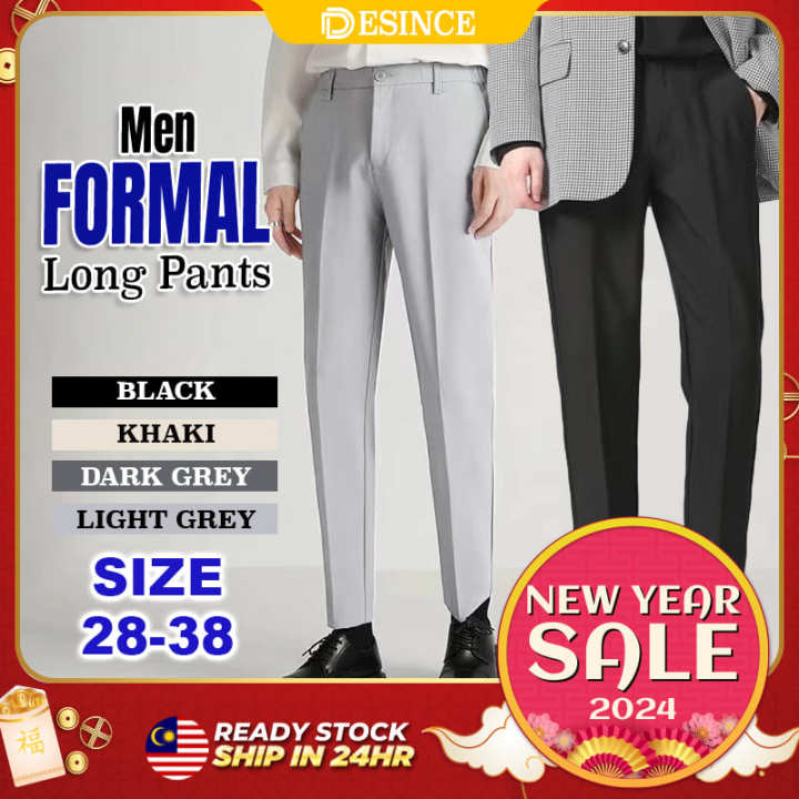 🇲🇾 DESINCE Men Long Pants Man Formal Pants Chino Pants Smart Casual ...