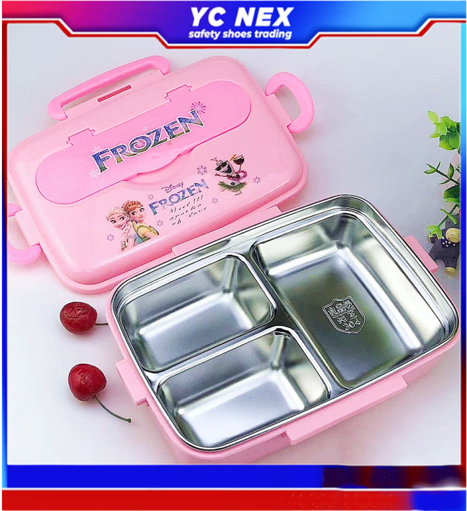 kids Lunch Box Bento 304 Stainless Steel -Cute Cartoon FROZEN DORAEMON ...