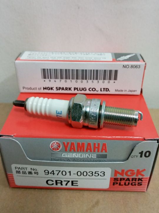 ORIGINAL YAMAHA SPARK PLUG CR7E (NGK) FOR MIO MX 125 / MIO MXI 125 (94701-00353-00) | Lazada PH