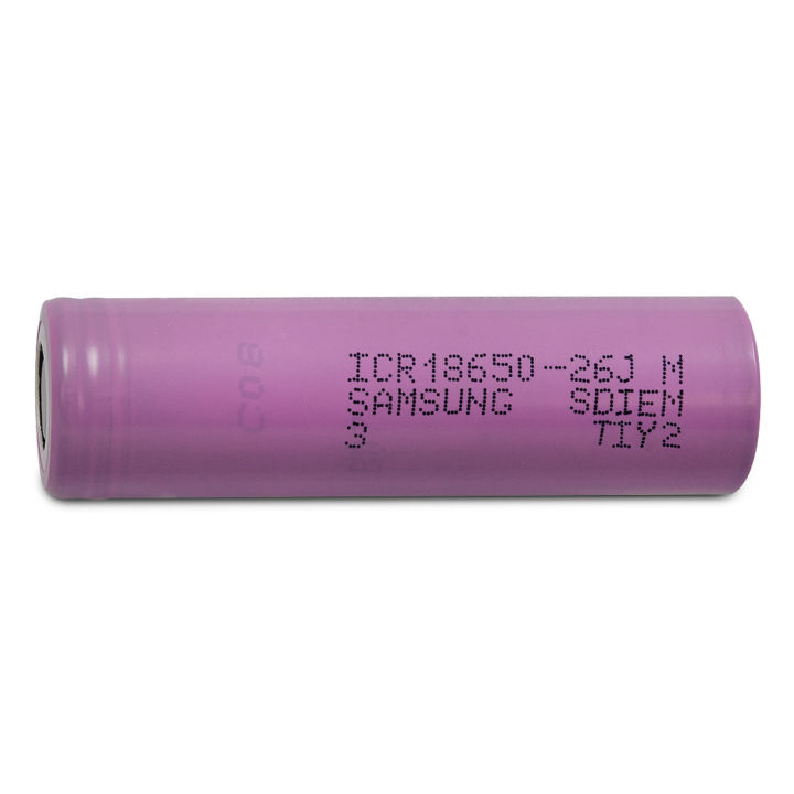 Samsung 26J 18650 2600mAh 5.2A Rechargeable Battery Cell Flat Top Li ...