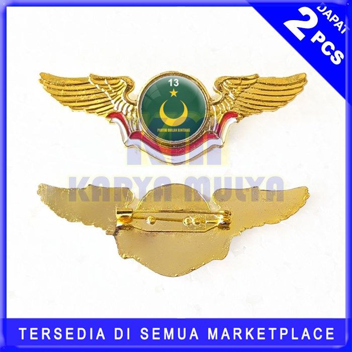 Pin Partai Bulan Bintang Lencana Pin Logo Partai Bulan Bintang Pin ...