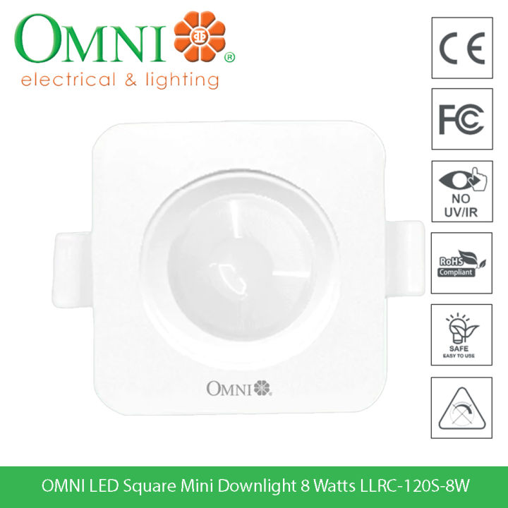 OMNI LED Square Mini Downlight 8 Watts LLRC-120S-8W | Lazada PH