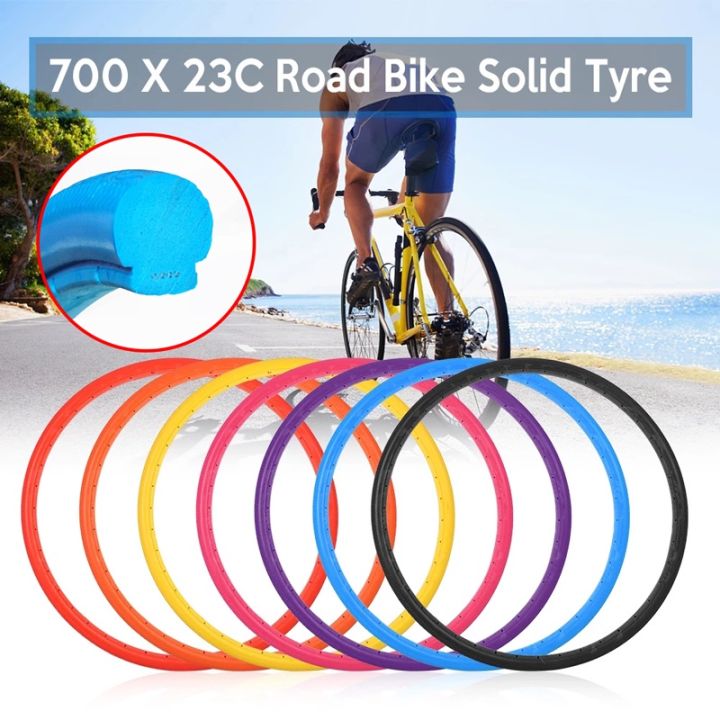 Road Bike Solid Tire 700x23C Cycling Wheel Puncture proof inflatable ...