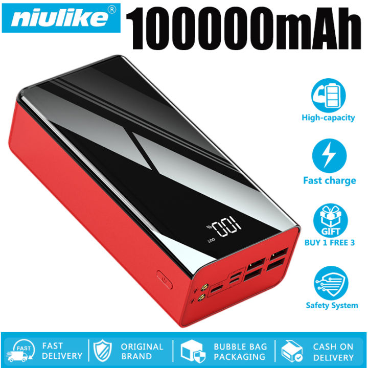 Powerbank Original Brand 150000mah Power Bank Heavy Duty With 4 Outputs 3 Inputs Power Banks