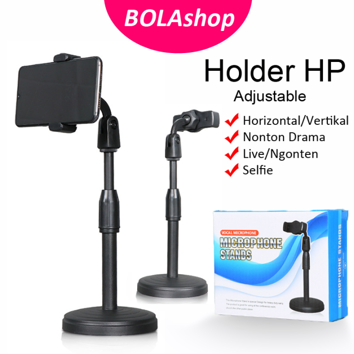 STAND HP ADJUSTABLE UNIVERSAL / HOLDER MEJA / HOLDER STAND LIVE / STAND ...