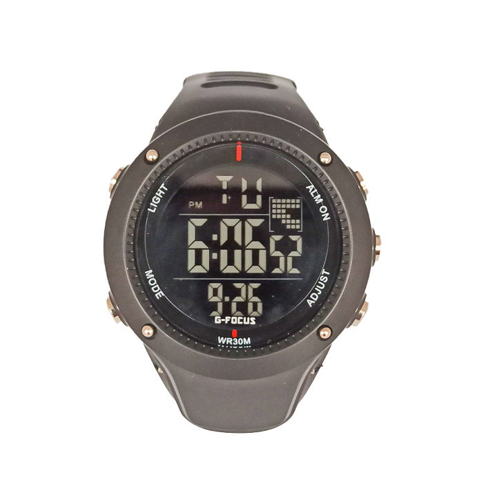 G-Focus All Black Rubber Strap Watch for Men | Lazada PH