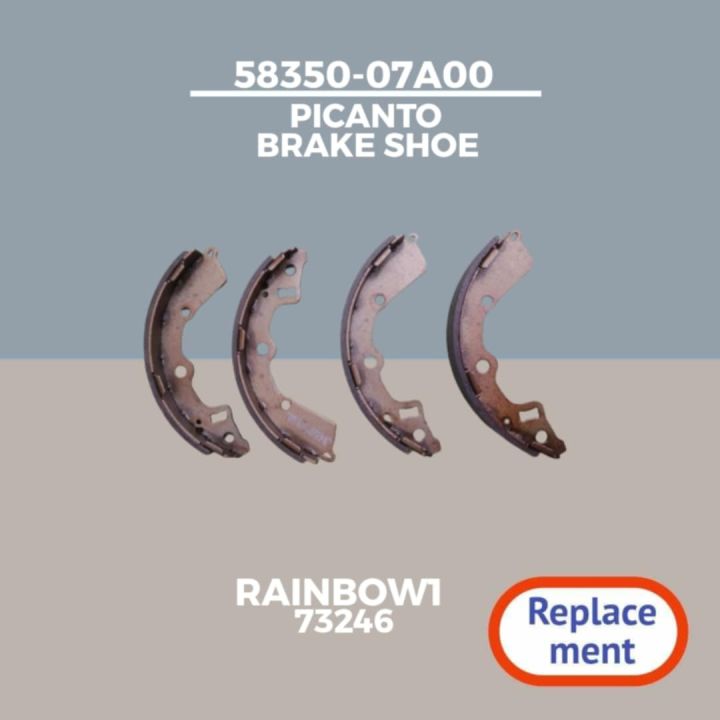 BRAKE SHOE FOR KIA PICANTO (REPLACEMENT) PART#:58350-07A00:58350-07A00 ...