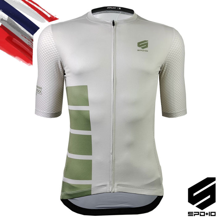 เสื้อจักรยาน SPD+10 รุ่น LINE (SILVER,GREEN) | Lazada.co.th