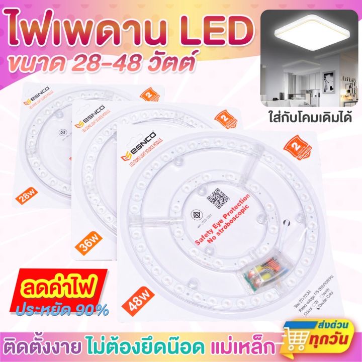 แผงไฟเพดานled 28w 36w 48w ยึดด้วยแม่เหล็ก ไม่ต้องขันน๊อต โคมเพดาน แผ่น ...