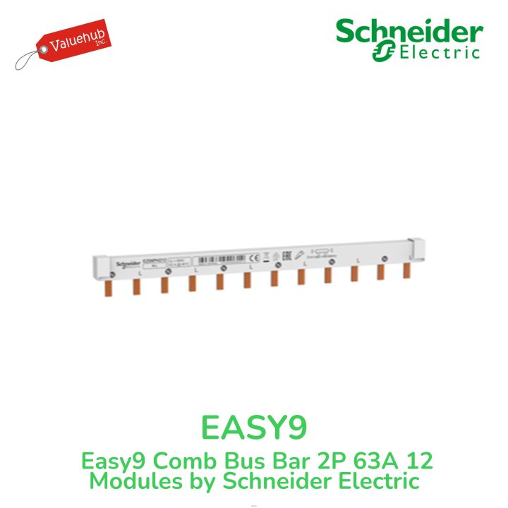 Easy9 Comb Bus Bar 2P 63A 12 & 57 Modules by Schneider Electric | Lazada PH