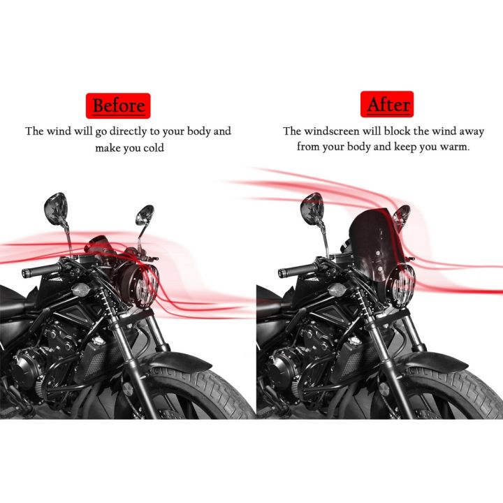 Windshield Front With Support Suitable For Honda Rebel CMX 300 500 ...