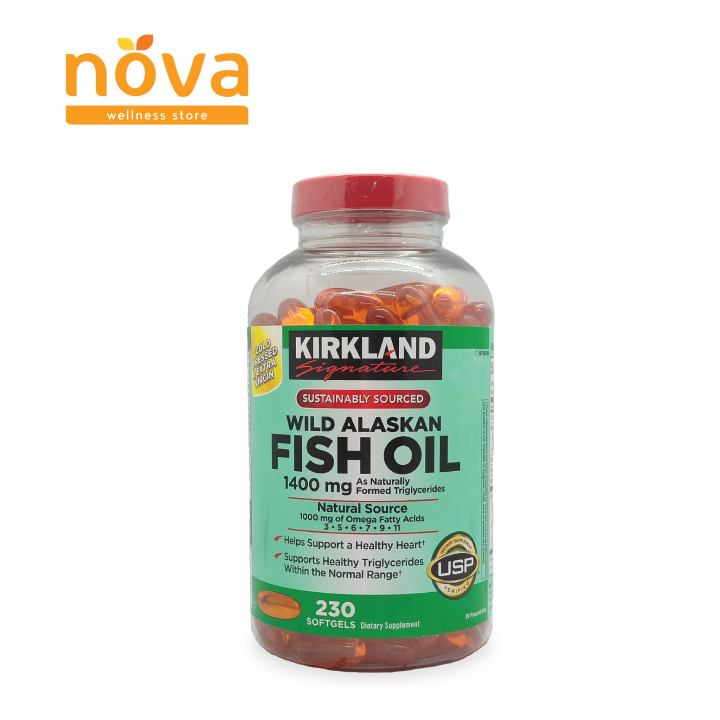 Kirkland Signature Wild Alaskan Fish Oil 1400mg (bottle) | Lazada
