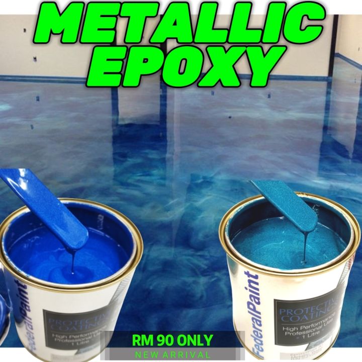 ( Metallic Epoxy Paint ) 1L METALLIC EPOXY FLOOR PAINT [ FEDERAL PAINT ...