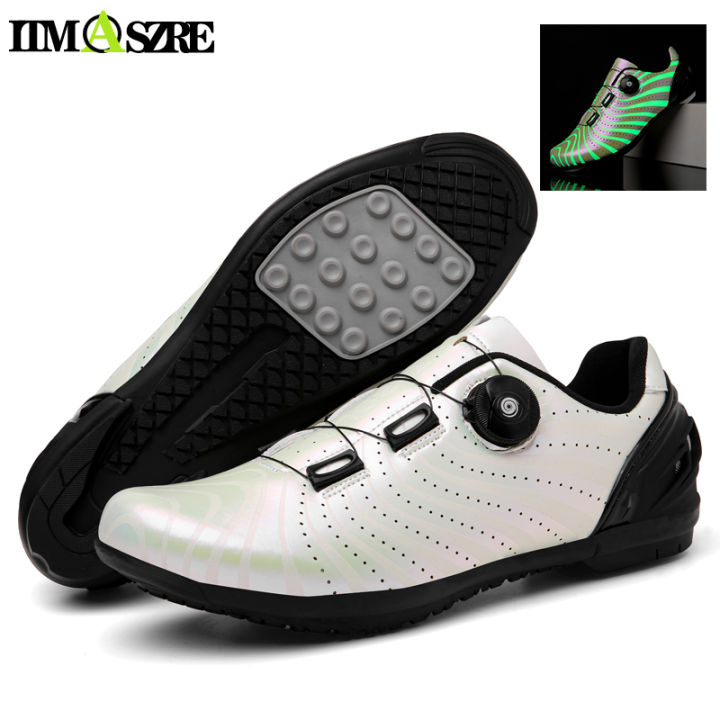 white luminous non cleats bike shoes road bike cleats shoes for mtb rb ...