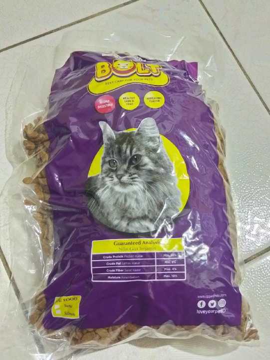 Makanan kucing//Cat Food Bolt IKAN 800gr | Lazada Indonesia