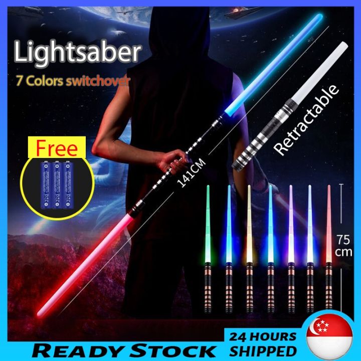 7Color Switchover Retractable Induction Lightsaber Toys Star Wars Laser ...
