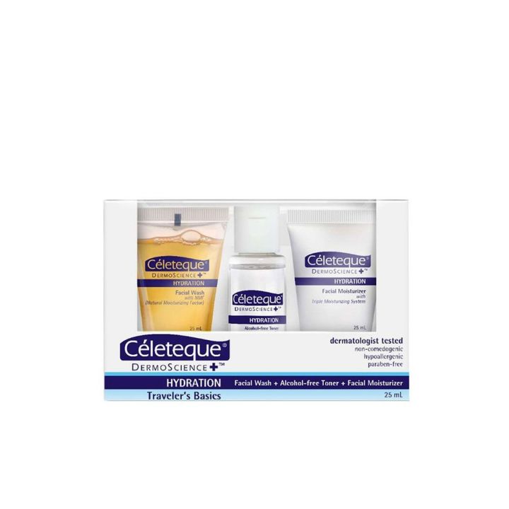 Celeteque Hydration Travel Kit (Facial Wash + Alcohol-Free Toner ...