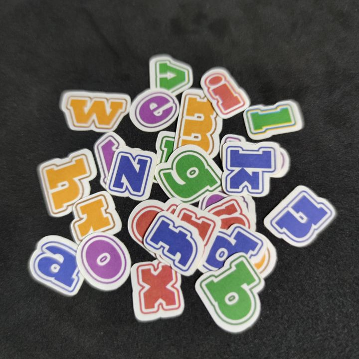 isi 26 mini stiker huruf alfabet huruf lengkap a sampai z sticker huruf ...