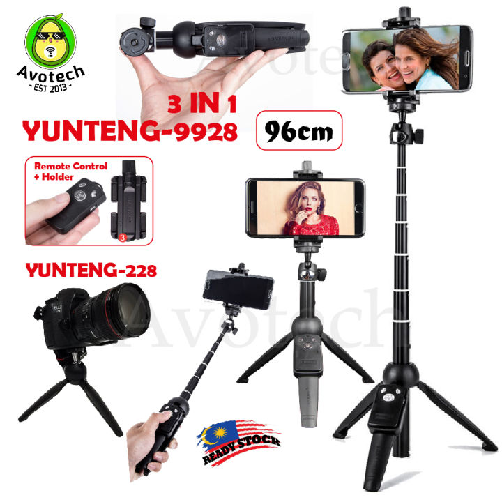 Awotech YunTeng YT9928 Tripod Monopod Selfie Stick YT-228 100% Original ...