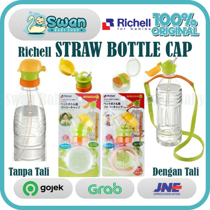Richell Straw Bottle Cap All Varian ( Dengan Tali / Tanpa Tali ...