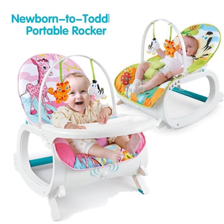Baby Rocker Multi-function 3 in 1 Newborn to Toddler Rocker with Food ...