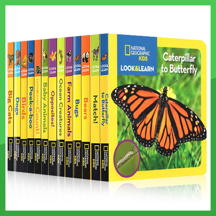 12 Hardboard Books/set National Geographic English Reading Picture ...