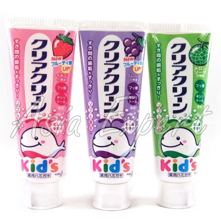 KAO Clear Clean Toothpaste for Kids 70g มี3กลิ่น ยาสีฟันเด็กของญี่ปุ่น ...