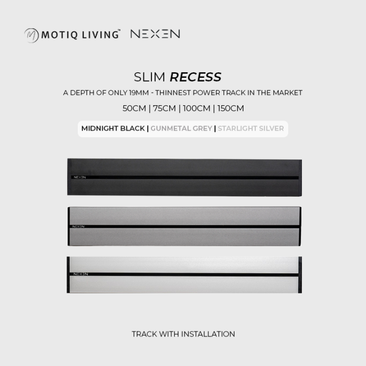 NEXEN Slim Recessed Power Track | Electric Bar (Track with Installation ...