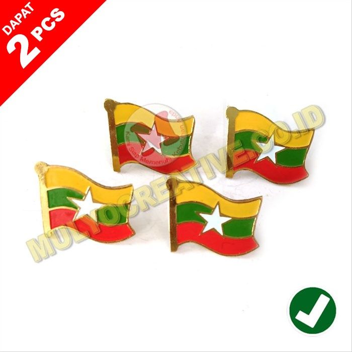 Pin Bendera Negara Myanmar Pin Bros Bendera Myanmar Flag Pin Murah ...