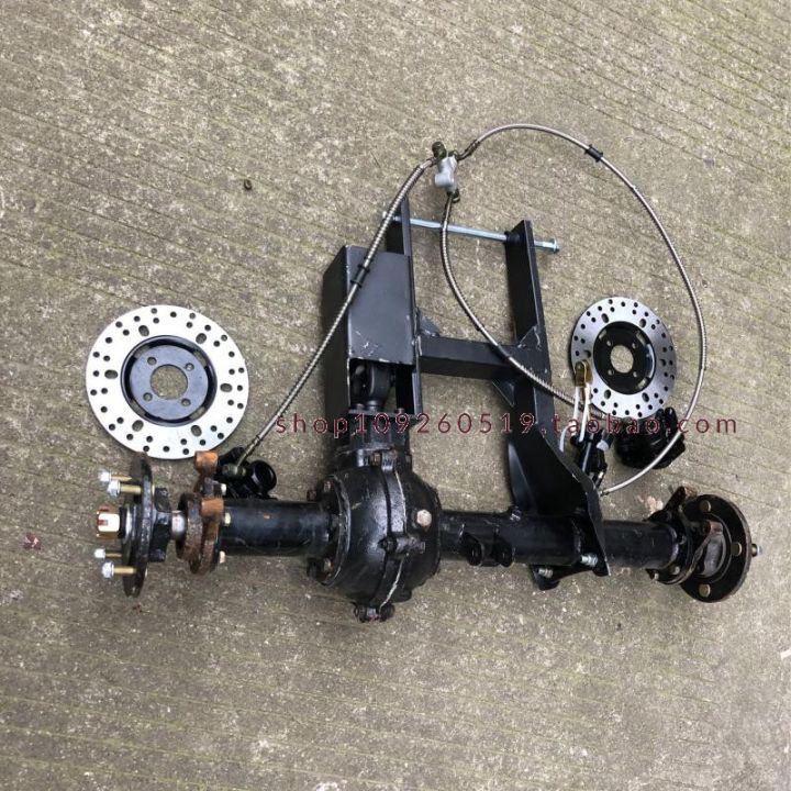 Two-wheeled modified three-wheeled four-hole motorcycle ATV kart axle ...