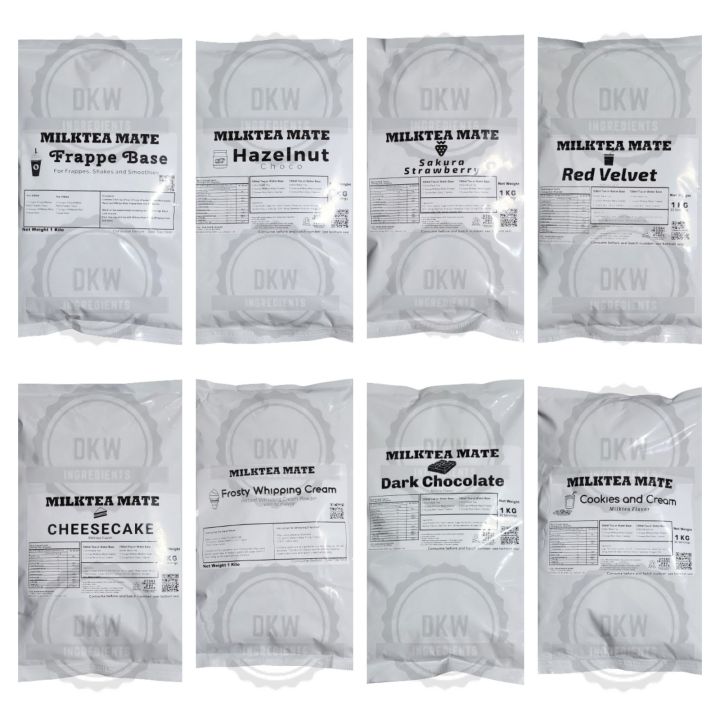 MLKT Milktea Mate Powder 1kg (Cheesecake, Choco Hazelnut, Dark Choco ...