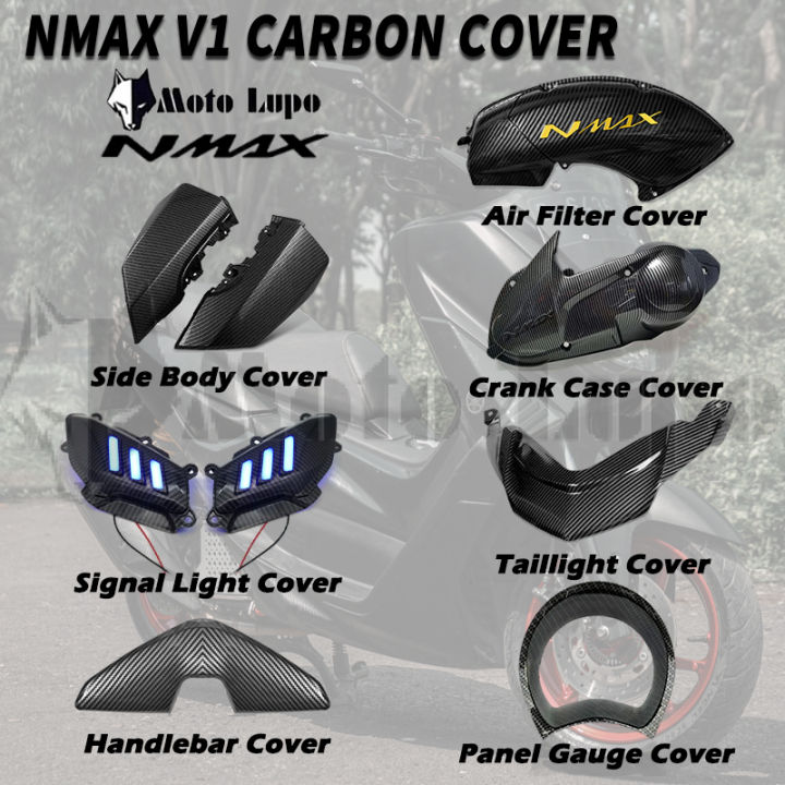 Moto Lupo NMAX V1 Carbon Cover For NMAX V1 Handle Bar Garnish Cover ...