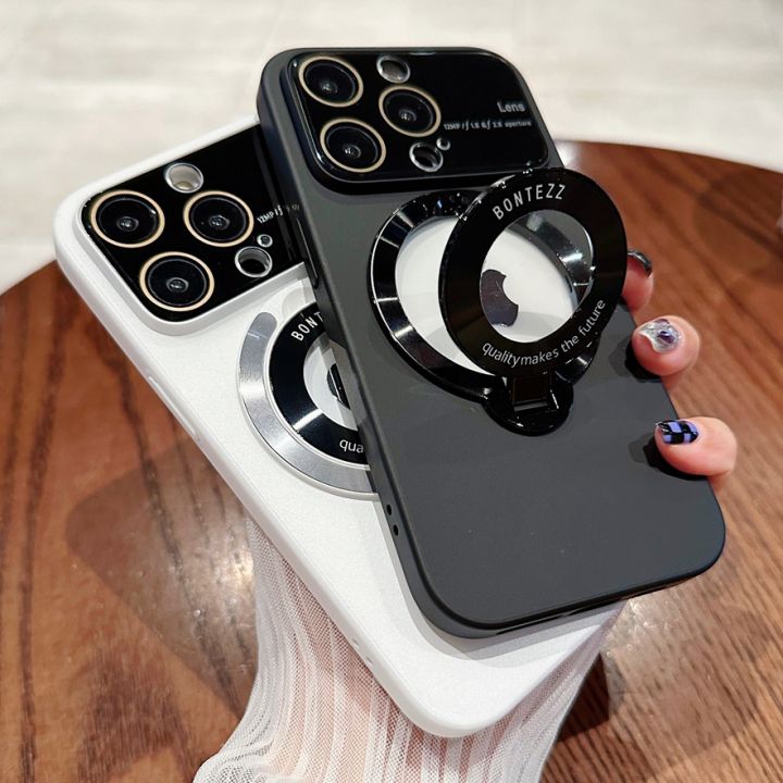 HOCE Luxury Folding Stand Holder Magnetic Phone Cases For iPhone 17 16 ...